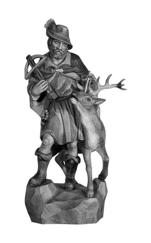 Hl. Hubertus mit Hirsch | Heiligenfiguren | Rohlinge | PrecarvAustria ...